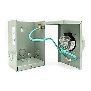 Halotronics Indoor/Outdoor 3-Prong Generator Power Inlet Box 30-Amp L5-30, 125V - Illuminated Clamshell - Latest Model