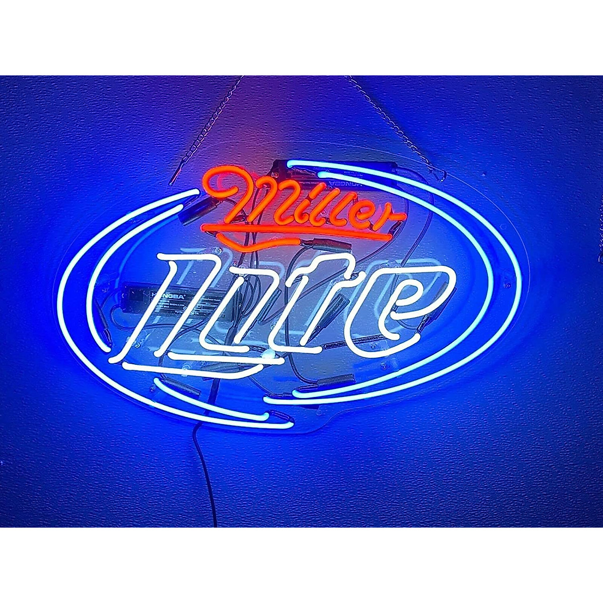 Prouten Neon Signs 20" Millers Lite Neon Sign Acrylic Beer Pub Bar Handmade Wall Decor Neon Light A120MLLA2