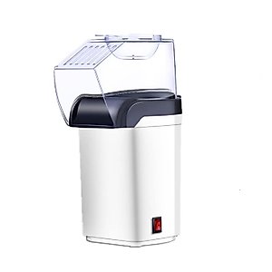 mini popcorn machine for home electric small hot air popcorn popper no oil tabletop portable pop corn maker with Measuring Cup Melt Butter - RED (WHITE)