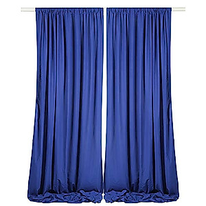 SHERWAY 9.5 Feet x 10 Feet Royal Blue Photography Backdrop Drapes, Smooth Polyester Window Curtain for Wedding Ceremony Party Decoration (10% Transparency)