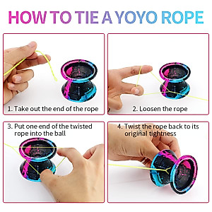 WATIEOBOO yoyo M18 Professional Metal Trick Yoyo Responsive & Unresponsive yoyos for Kids 8-12 and Adults yoyo, with Bearing Kit, 10 Strings, Case & Gloves 6061 Aluminum Alloy yo-yo