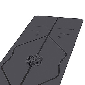 Liforme Gratitude Yoga Mat – Free Yoga Bag Included - Patented Alignment System, Warrior-like Grip, Non-slip, Eco-friendly, Sweat-Resistant, Long, Wide, 4.2mm thick mat for comfort