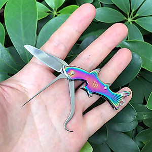 Juzpio Mini Multitool Pocket Knife with Toothpick and Bottle Opener, Small Folding Knife ( Stainless Steel