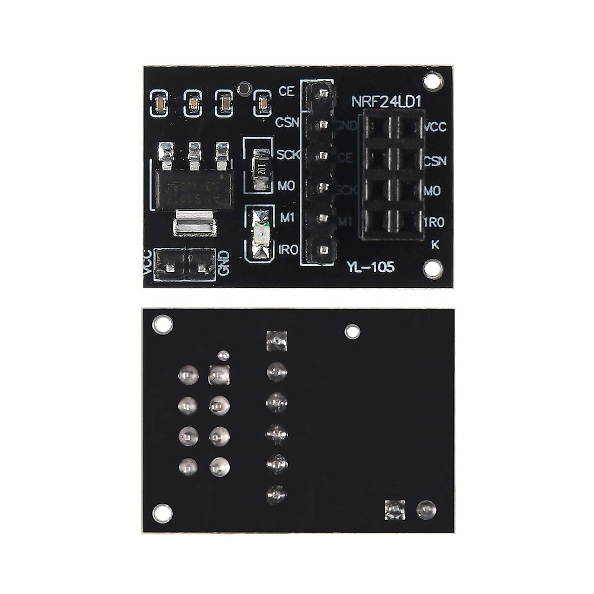 2Pcs NRF24L01+PA+LNA RF Wireless Transceiver Module with SMA Antenna 2.4G 1100m & Wireless Module with Breakout Adapter On-Board 3.3V Regulator