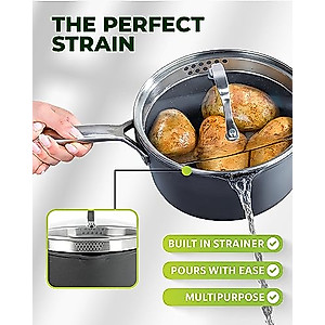 Granitestone Armor Max 20 Pc Pots and Pans Set Nonstick Cookware Set, Complete Kitchen Cookware Set with Non Stick Pots and Pans Set with Lids + Knife Set, Induction/Oven/Dishwasher Safe, Non Toxic