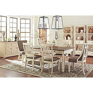 Signature Design by Ashley Bolanburg Upholstered Dining Room Chair, 2 Count, Antique White