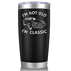 YEMOTTS I am Not Old I am Classic Tumbler - Insulated 20 oz Stainless Steel Tumbler - Funny Gifts for Grand Dad Husband