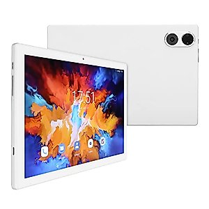 10.1 Inch HD Tablet, Octa Core Type C Charging 4G LTE Tablet 512GB Expandable HiFi Speakers 8GB RAM 128GB ROM US Plug 100-240V for Office for Learning (White)