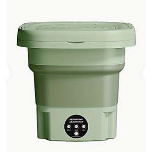 Compact 8 lb Portable Washing Machine for Apartments - Quick Laundry Solution with Timer and Multiple Wash Modes (Green)