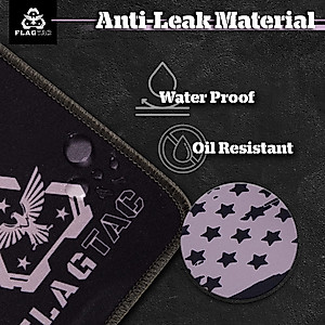 FlagTac Gun Cleaning Mat 12"x36" for Long Rifle, Pistol & Shotgun. Oil-Resistant, Waterproof, Durable, Protects Surfaces, & Non-Slip Repair Mat. Keyboard Gaming Mat