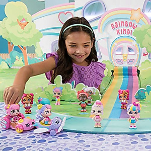 Kindi Kids Minis - Rainbow Besties - 3 Pack Collectible Posable Bobble Head Figure