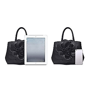 GJGJTER Women Soft Synthetic Patent Leather Simple Ladies Big Shoulder Hobo Crossbody Handbags Clutches Tote Satchel-Pink L