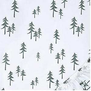 Trend Lab Pine Trees Fitted Crib Sheet for Baby Mattress, Made of 100% Cotton, Fits a Standard 28 x 52 in Crib Mattress
