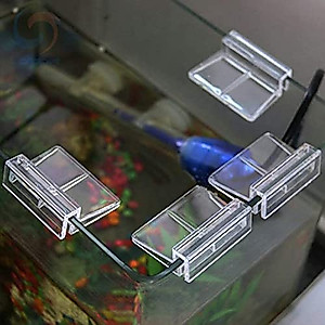 20 Pieces Aquarium Lid Clips 5mm for Rimless Aquarium Acrylic Fish Tank Glass Cover Clip Support Holder
