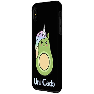 iPhone XS Max Uni Cado, Cute Avocado, Funny Unicorn, Guacamole, Vegan Case