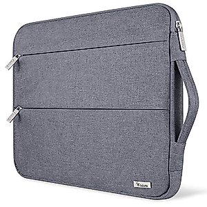 Voova 11 11.6 12 Inch Laptop Sleeve Case, Waterproof Tablet Cover Bag Compatible with MacBook Air 11 12, Surface Pro 7+/7/6/5/4, Surface Laptop Go 2, HP Samsung Acer Asus Chromebook with Handle, Grey