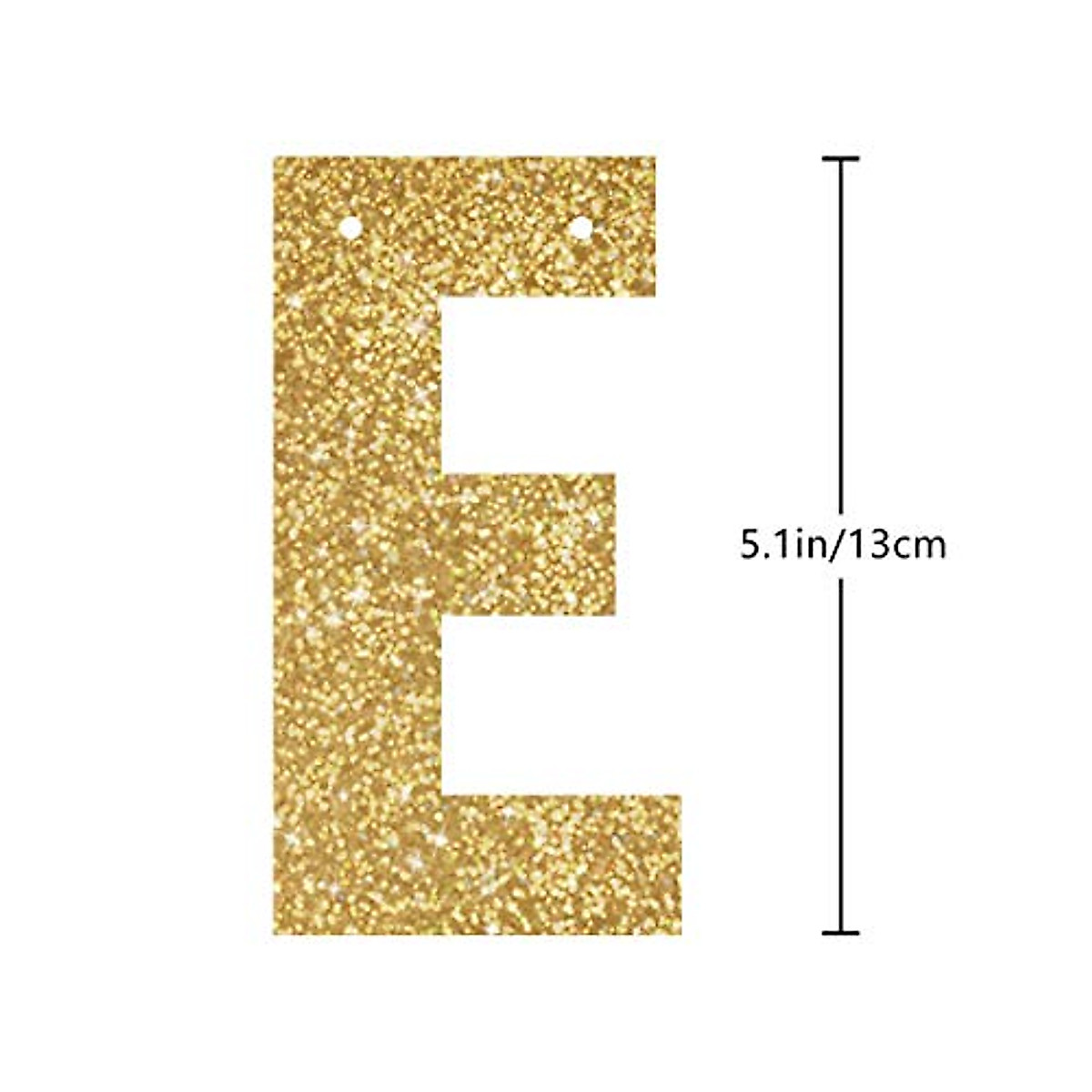 Gold Happy 46th Birthday Banner, Glitter 46 Years Old Woman or Man Party Decorations, Supplies