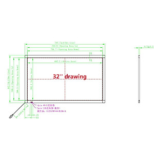 Xintai Touch 32'' to 84'' Real 10 Touch Points Infrared Touch Panel,IR Touch Frame Overlay kit (32 inches)