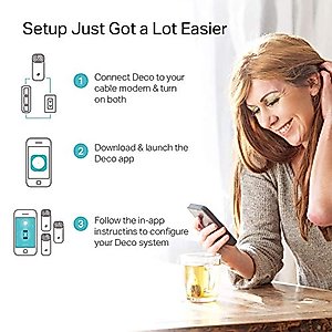 TP-Link Deco Whole Home Mesh WiFi System – Up to 5,500 Sq.ft. Coverage, WiFi Router/Extender Replacement, Gigabit Ports, Seamless Roaming, Parental Controls, Works with Alexa(Deco M4 3-Pack)