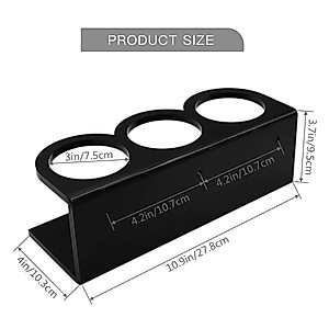 BiJun Spray Can Holder, Spray Bottle Holder Storage Rack All-Purpose Acrylic Hanger Wall Mount Bracket for Garage and Home Craft Workspace Paint Bottle Organizer, Black (3 Hole)