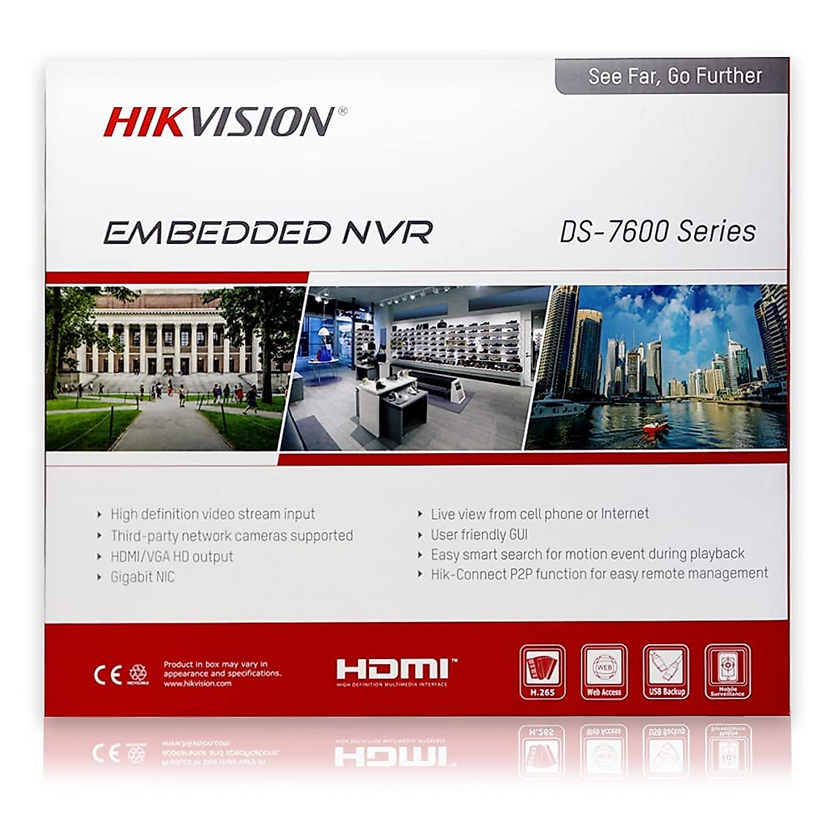 HIKVISION NVR DS-7616NI-K2/16P H.265 16-Channel PoE 4K Network Video Recorder NVR, Embedded Plug & Play