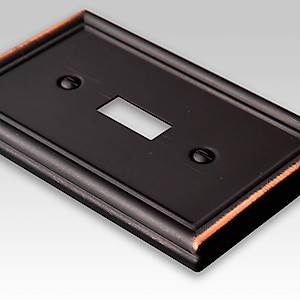 Amerelle 149TTDB Chelsea Wallplate, 2 Toggle, Aged Bronze