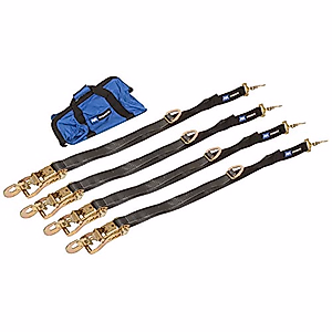 Mac's Tie-Downs 511118 Black Super Pack with 8' x 2" Direct Hook Combination Axle Straps