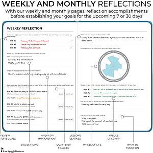90 Day Goal Setting Journal, Track Progress Daily, Multiple Use Cases, One Journal for All