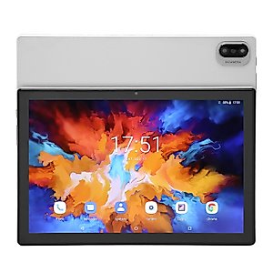 Pssopp HD Tablet, US Plug 100‑240V Office Tablet Octacore CPU 8MP 20MP Camera (White)