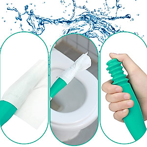3 Pcs Extended Reach Comfort Kit Portable Bidet Body Brush and Toilet Aids for Wiping Set, Elderly Assistance Butt Cleaner Shower Brush Travel Bidet for Pregnant Physically Challenged Bath Tools
