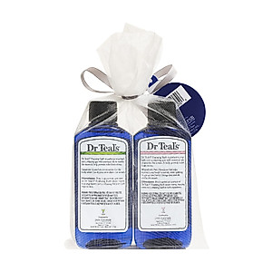 Dr Teal's Foaming Bath Holiday Gift Combo Pack (6 fl oz Total): Restore & Replenish with Pink Himalayan Salt and Relax & Relief with Eucalyptus and Spearmint. Treat Your Skin, Senses, and Stress