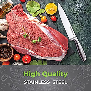 Müller Koch MK-2811-8 PCS Knife Set with Acrylic Block Stand (SILVER)