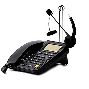 Corded Phone with Caller ID, Home Office Phone with Noise Cancellation Headphone Call Center Phone with Headset Business Telephone Landline with Speakerphone