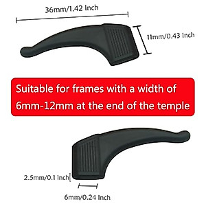 YINGFENG 15 Pairs Multicolored Anti-slip Eyeglass Ear Grips Hook, Kids and Adults Sport Eyeglass Strap Holder, Eyewear Retainer with Box, Silicone Anti Slip Holder for Glasses for Eyeglass Temple Tip