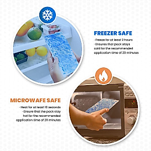 Gel Ice Packs for Injuries Reusable - (2 Packs), Hot and Cold Packs for Therapy for Swelling, Bruises, Surgery, Pain Relief, Ice Pack for Shoulder, Knee, Back, Ankle, Neck, Hip, Wisdom Tooth