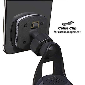 Scosche MPWD2-XTPR MagicMount™ Pro Universal Magnetic Car Phone Holder Windshield or Dashboard Mount with Suction Cup, Home, Office, Black, Silver