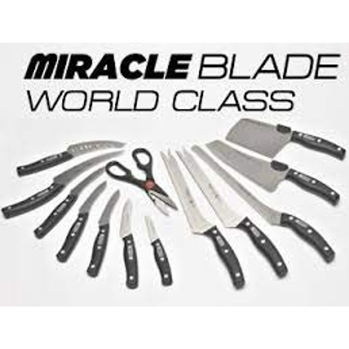 Miracle Blade IV World Class Professional Series 13 Piece Chef's Knife Collection - Ergonomic and Versatile Flash Forged Blades