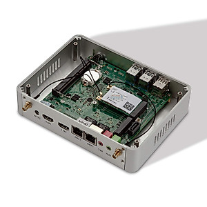 KINGDEL Mini Computer, Fanless Nettop with Celeron N3150/J3160/J4125 Quad Core 2.08GHz CPU, 4GB RAM 256GB SSD, 2*LAN, 2*HD, 4*USB 3.0