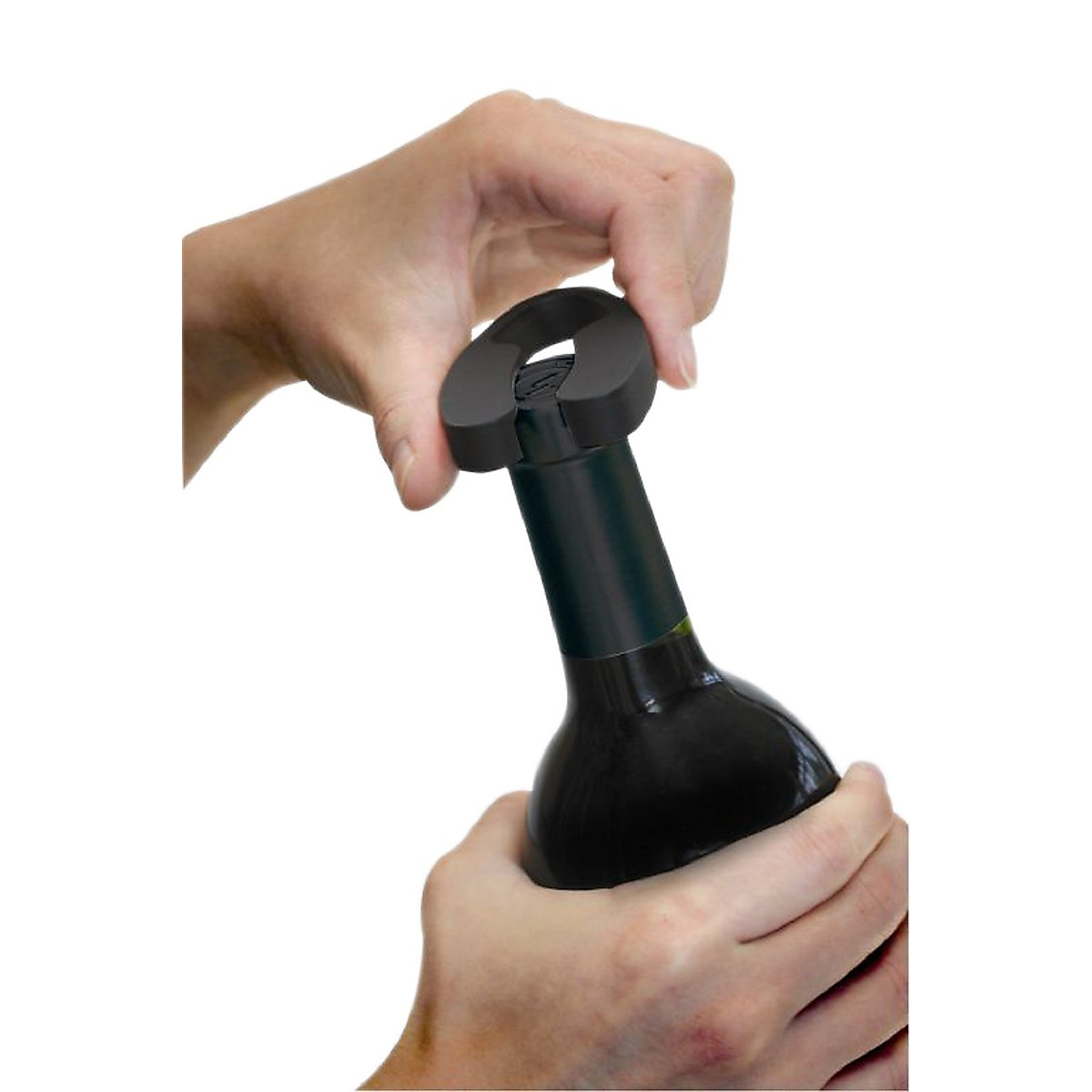 Ozeri Pro Electric Bottle Opener with Wine Pourer, Stopper, Foil Cutter, and Elegant Recharging Stand, Black