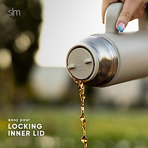 Simple Modern 36oz Insulated Hot Beverage Bottle with 2 Mugs | Travel Coffee Thermos for Hot Drinks | Twist and Pour Top | Commute, Travel, and Picnic Friendly | Roam Collection | Lavender Mist