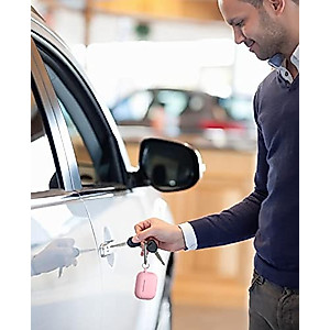 IMIVIO Airpods Pro 2 Case Cover 2022/Pro 2019, Soft Silicone Protective Charging Cover Skin Compatible Apple Airpods Pro 2nd/1st Generation Case for Women Men with Keychain, Front LED Visible (Pink)