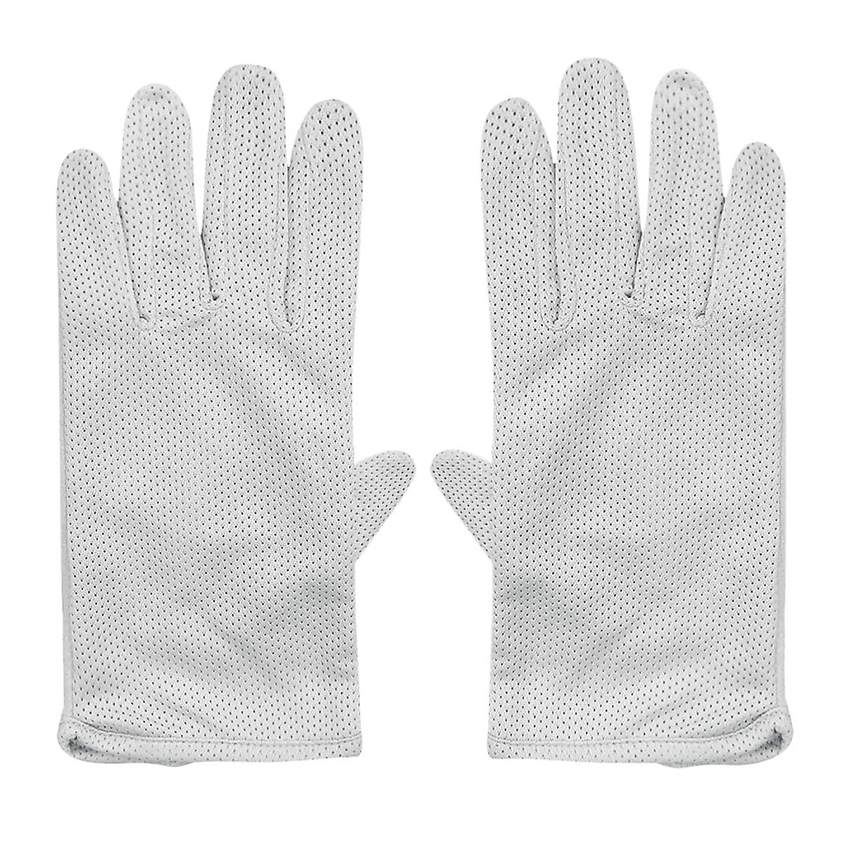 JIAHG Mens Driving Gloves Summer UV Sun gloves Non Slip Touchscreen Cotton Gloves Outdoor Sunblock Gloves for Cycling Motorcycle (gray)