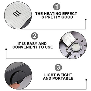 Hemoton Warming Tray Portable Electric Food Hot Plate for Indoor Outdoor Compact Food Warmer for Catering Parties and Home Dinners to Keep Food Hot Lunch Warmer