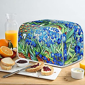 AFPANQZ Van Gogh Irises Toaster Covers 2 Slice Toaster Dust Covers Protection Bread Maker Oven Dustproof Covers Kitchen Accessories Small Appliance Covers