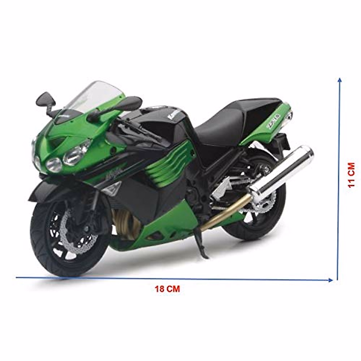 New Ray 2011 Kawasaki ZX-14 Ninja Green Motorcycle Model 1/12