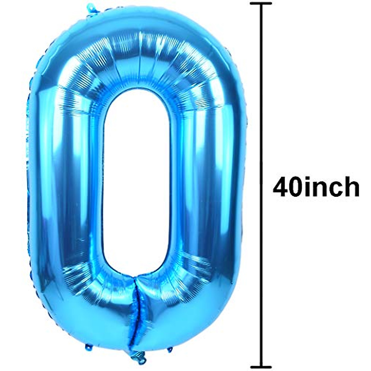 40 Inch Blue Large Numbers Balloon 0-9(Zero-Nine) Birthday Party Decorations,Foil Mylar Big Number Balloon Digital 3 for Birthday Party,Wedding, Bridal Shower Engagement Photo Shoot, Anniversary