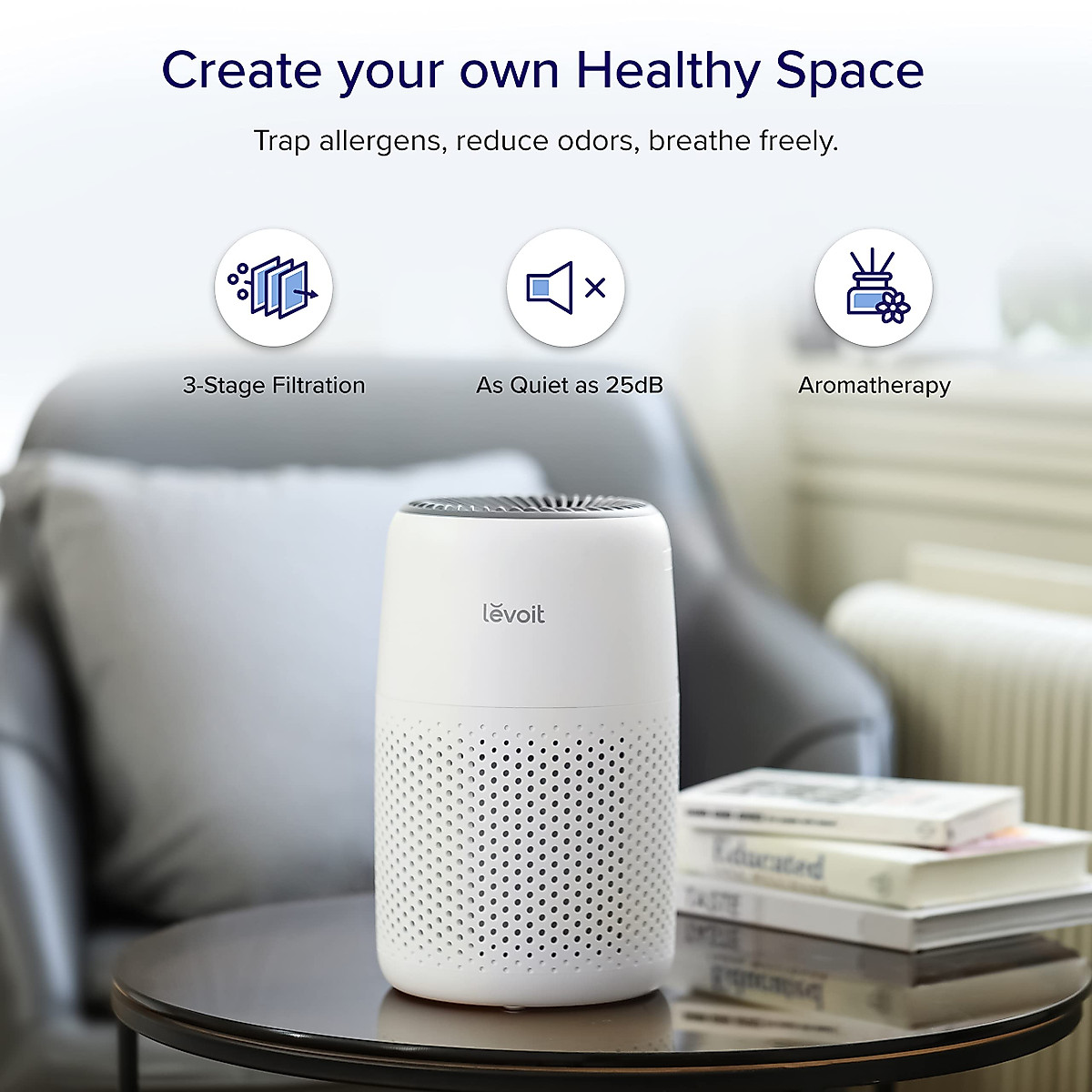 LEVOIT Smart Humidifier (Dual 200S) and Air Purifier (Core Mini) Bundle for Bedroom and Home