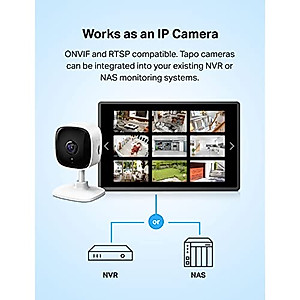 TP-Link Tapo 1080P Indoor Security Camera for Baby Monitor, Dog Camera w/ Motion Detection, 2-Way Audio Siren, Night Vision, Cloud & SD Card Storage, Works w/ Alexa & Google Home (Tapo C100)