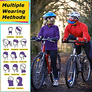 JaGely 50 Pieces Neck Gaiter Sports Neck Head Wrap Headband Scarf Face Bandana Hair Wrap Neck Tube Balaclava for Women Men, Multi Colors, about 50 cm/ 19.69 inches×25 cm/ 9.84 inches