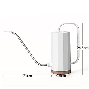 TENAGE Spray Bottle Gardening Watering Can Flower Potted Watering Can Long Mouth Stainless Steel Curved Mouth Watering Can